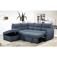 China Modern design home funiture L shape living room sofa office chaise sofa bed with storage box for sale