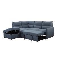 China Modern design home funiture L shape living room sofa office chaise sofa bed with storage box for sale