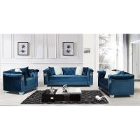 China Wholesale Custom Living Room Furniture Chesterfield Tufted Velvet Fabric Sofa Set 1+2+3 Seater  Living Room Sofa for sale