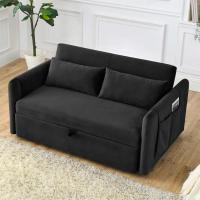 China Cara Furniture Limited living room sofa Gray Color 3S 2S seat upholstered couch foldable Magazine pocket pull out for sale