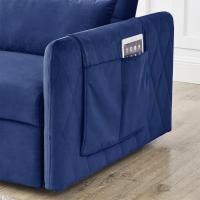 China Cara Furniture Limited living room sofa Gray Color 3S 2S seat upholstered couch foldable Magazine pocket pull out for sale