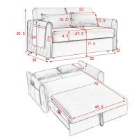 China OEM/ODM Furniture dual-purpose sofa set with side magazine pocket Nice Velvet fabric upholstered furniture sofa bed for sale