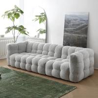China Latest Design Modern lamb velvet fabric 3 seater SOFA SET color customized wholesale cheap price Living room sofa for sale