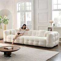 China Latest Design Modern lamb velvet fabric 3 seater SOFA SET color customized wholesale cheap price Living room sofa for sale