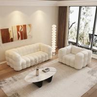 China Latest Design Modern lamb velvet fabric 3 seater SOFA SET color customized wholesale cheap price Living room sofa for sale