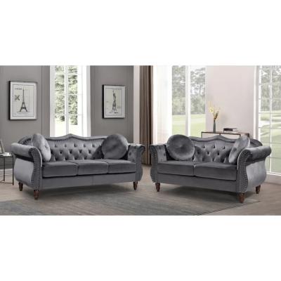 China ODM OEM living room furniture factory wholesale price 3 seat SOFA 3+2 seat Loveseat Velvet fabric armrest Luxury for sale