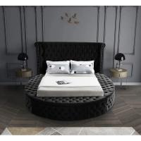 China Cara Furniture Limited Factory direct velvet queen bedroom bed storage king round bed customizable bed room set for sale