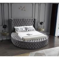 China Cara Furniture Limited Factory direct velvet queen bedroom bed storage king round bed customizable bed room set for sale