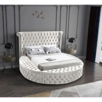 China Cara Furniture Limited Factory direct velvet queen bedroom bed storage king round bed customizable bed room set for sale