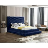 China OEM/ODM Furniture Factory direct wholesale eucalyptus frame Upholstery velvet fabric customized bed room set for sale