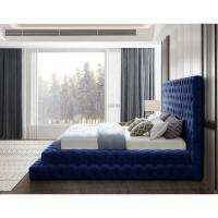China OEM/ODM Furniture Factory direct wholesale eucalyptus frame Upholstery velvet fabric customized bed room set for sale