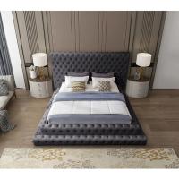 China OEM/ODM Furniture Factory direct wholesale eucalyptus frame Upholstery velvet fabric customized bed room set for sale