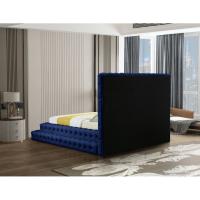 China OEM/ODM Furniture Factory direct wholesale eucalyptus frame Upholstery velvet fabric customized bed room set for sale