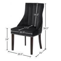 China Manufactory furniture factory wholesale chair dining black velvet can be customized chair dining room for sale