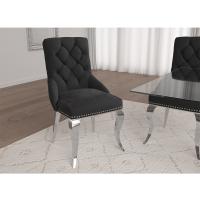 China OEM/ODM Furniture Factory Luxury dining chair Velvet fabric solid wood feet Polish Painted Customized chair dining roo for sale