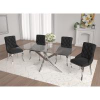 China OEM/ODM Furniture Factory Luxury dining chair Velvet fabric solid wood feet Polish Painted Customized chair dining roo for sale