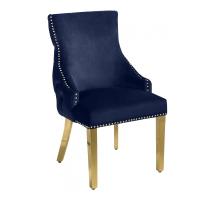 China Dongguan Tianhang Furniture Factory direct chair dining room velvet fabric metal leg can be customized chair dining for sale