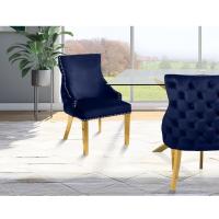 China Dongguan Tianhang Furniture Factory direct chair dining room velvet fabric metal leg can be customized chair dining for sale