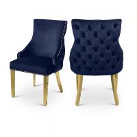 China Dongguan Tianhang Furniture Factory direct chair dining room velvet fabric metal leg can be customized chair dining for sale