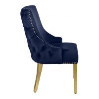 China Dongguan Tianhang Furniture Factory direct chair dining room velvet fabric metal leg can be customized chair dining for sale