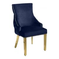 China Dongguan Tianhang Furniture Factory direct chair dining room velvet fabric metal leg can be customized chair dining for sale