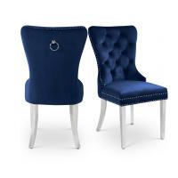 China OEM/ODM Furniture Factory Dining Chair velvet fabric solid wood feet Customized chair dining room for sale