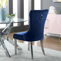 China OEM/ODM Furniture Factory Dining Chair velvet fabric solid wood feet Customized chair dining room for sale