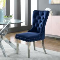 China OEM/ODM Furniture Factory Dining Chair velvet fabric solid wood feet Customized chair dining room for sale