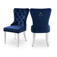 China OEM/ODM Furniture Factory Dining Chair velvet fabric solid wood feet Customized chair dining room for sale