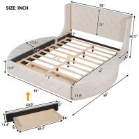 China North America style modern beds velvet fabric high quality soft beds with storage function for bedroom and hotel and apa for sale