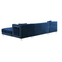 China Durable Breathable Velvet Modular Sofa , Anti Scratch Sofa Bed With Chaise for sale