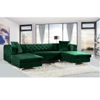 China OEM/ODM Furniture Manufacturer Direct Sales luxury velvet custom fabric corner sofa Eucalyptus frame living room sofa for sale