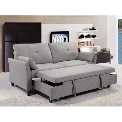 China Furniture Newest design sofa living room multi-functional sofa American style wooden frame fabric sleeper sofa bed for sale