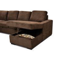 China Most Popular sofa model in America Market OEM ODM cum bed  living room sofa with storage Modern fabrics big U shaped for sale
