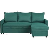 China French Style Modern Simple sofa bed OEM Cheap Price Corner sofa set for Living room Green Color Linen Fabric sleeper sof for sale
