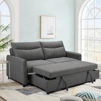 China 3 in 1 Convertible Sleeper Sofa Bed Modern Fabric Loveseat Futon Sofa Couch w/Pullout Bed,Furniture for Living Room for sale