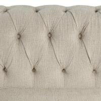 China Chesterfield arm 3+2+1 seater sofa set with button tufted design light Grey Color Linen fabric Sofa for living room for sale