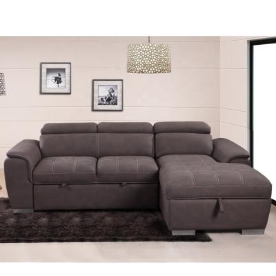 China Capri style OEM ODM Factory direct supply modern living room multi-function sofa home furniture L shaped sleeper sofa for sale