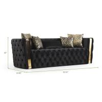 China OEM/ODM Hot selling Super Modern Italian velvet sofa set 3 2 1 seater upholstered sofas with tufts for living room for sale