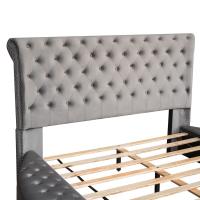 China Hot selling velvet Modern Curved Upholstery Bed Furniture Custom King bed Queen bed upholstered ottoman beds for Bedroom for sale