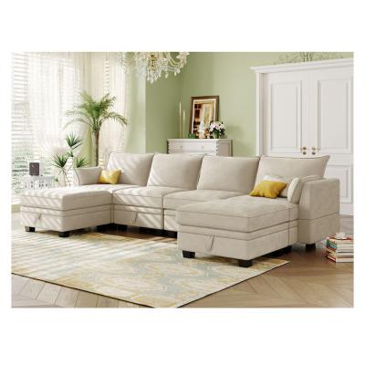 China Multifunctional Contemporary Modular Sofa Bed Extendable Breathable for sale