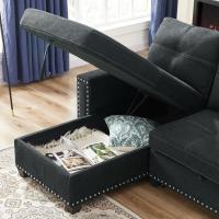 China Customized Best seller sleeper sofa 3 seaters sofa set with pull out bed and chaise with storage function for Apartment for sale