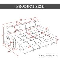 China Customized Best seller sleeper sofa 3 seaters sofa set with pull out bed and chaise with storage function for Apartment for sale