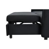 China Hot sale black breathable linen save space living room sofas sets Convertible sleeper three seater modern sofa bed furni for sale