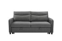 China Hot sale black breathable linen save space living room sofas sets Convertible sleeper three seater modern sofa bed furni for sale