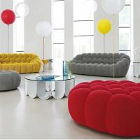 China EVA Modern Minimalist Football Creative Design Leisure Bubble Sofa Luxury Living Room Lazy Curved bubble three-seat sofa for sale