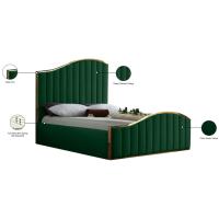 China ODM/OEM popular France Top grade gold metal frame velvet king bed queen bed Upholstered beds for bedroom Boconcept for sale