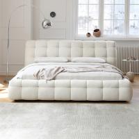 China OEM/ODM Furniture Factory direct sales latest cream lambwool bread pattern hotel beds twin bed king bed queen bed for sale