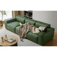 China 2024 ODM OEM direct verified customized producer modular sofa loveseat 3p 4s corduroy green genuine leather couch for sale
