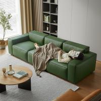 China 2024 ODM OEM direct verified customized producer modular sofa loveseat 3p 4s corduroy green genuine leather couch for sale
